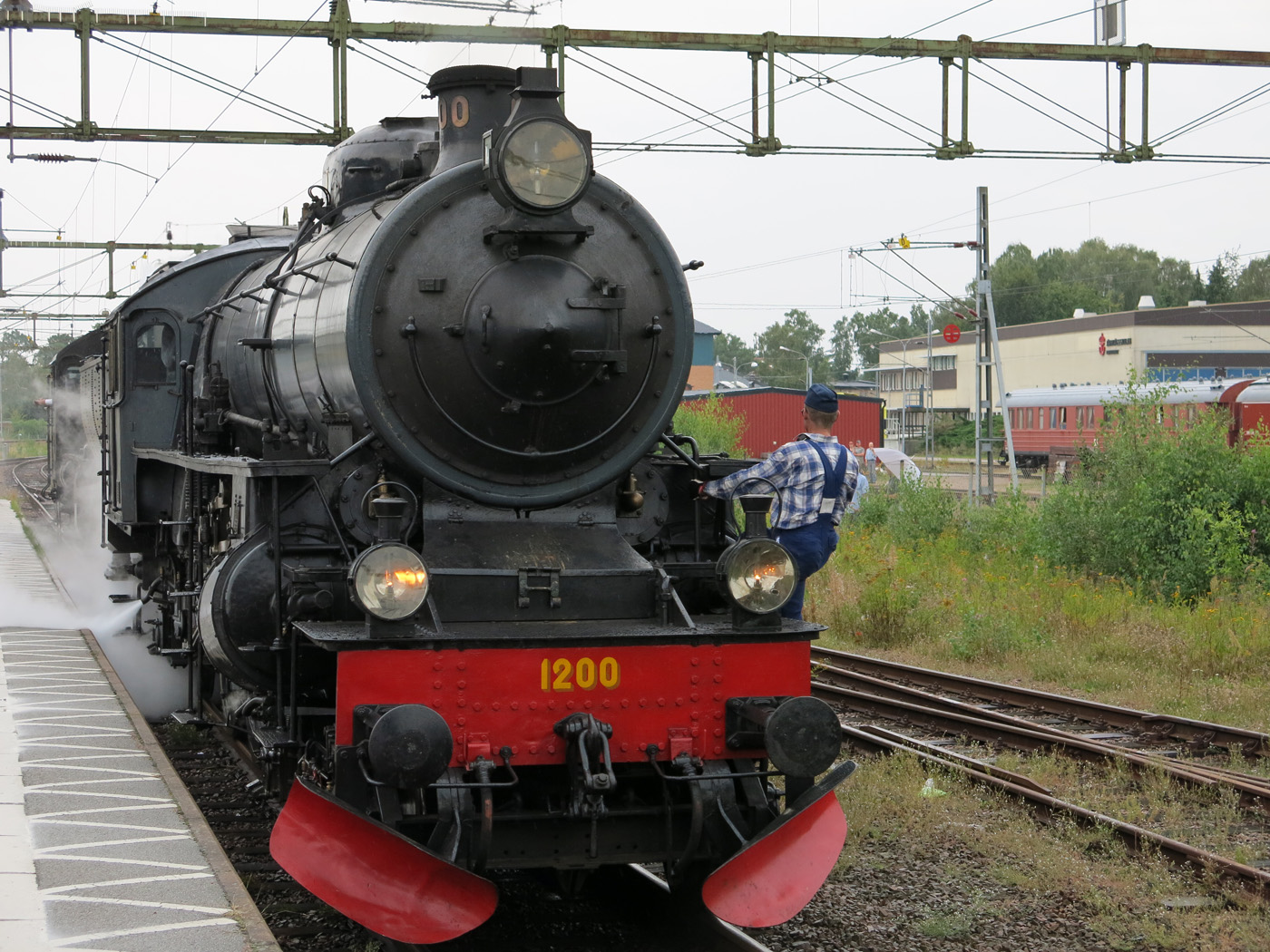 Steam locomotive F 1200, last trip over Hallandsåsen 9-aug-2014